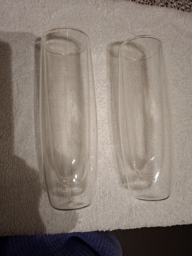 Pair of Double Sided Stemless Champagne Flutes | eBay UK