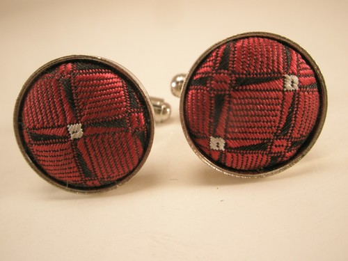 Red Cloth Fabric Damasque Damask Pattern Vintage Cuff Links texture | eBay