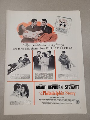 1941 VTG Original Magazine MOVIE Ad THE PHILADELPHIA STORY Grant ...