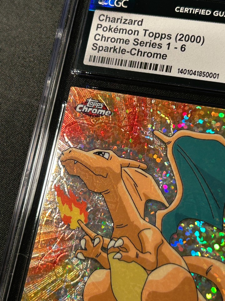 CGC 6.5 Texture Shift Error Charizard Sparkle #6 2000 Topps Chrome ...