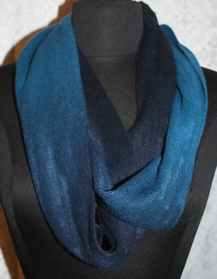 Jessica Simpson Infinity Circle Scarf Super Soft Ombre Turquoise Black ...