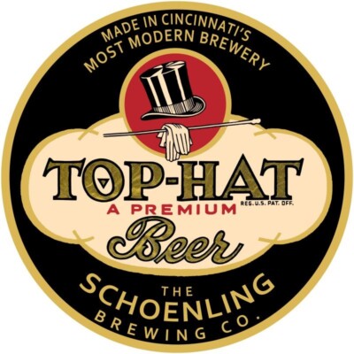 Schoenling Top Hat Beer of Cincinnati, OhiO NEW Sign 18" Dia. Round USA ...