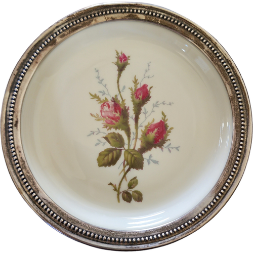 Rosenthal - Continental Pompadour Ivory Moss Rose Wine Bottle Coaster ...