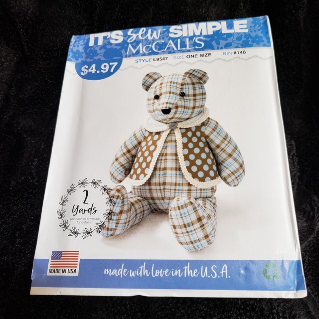 McCall L9547 It's Sew Simple Memory Bear Sewing Pattern for sale online ...
