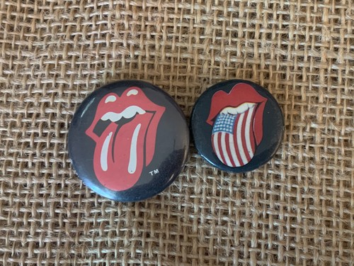 VINTAGE Rolling Stones BUTTON PINBACK PIN BADGE HEAVY METAL ROCK (2) | eBay