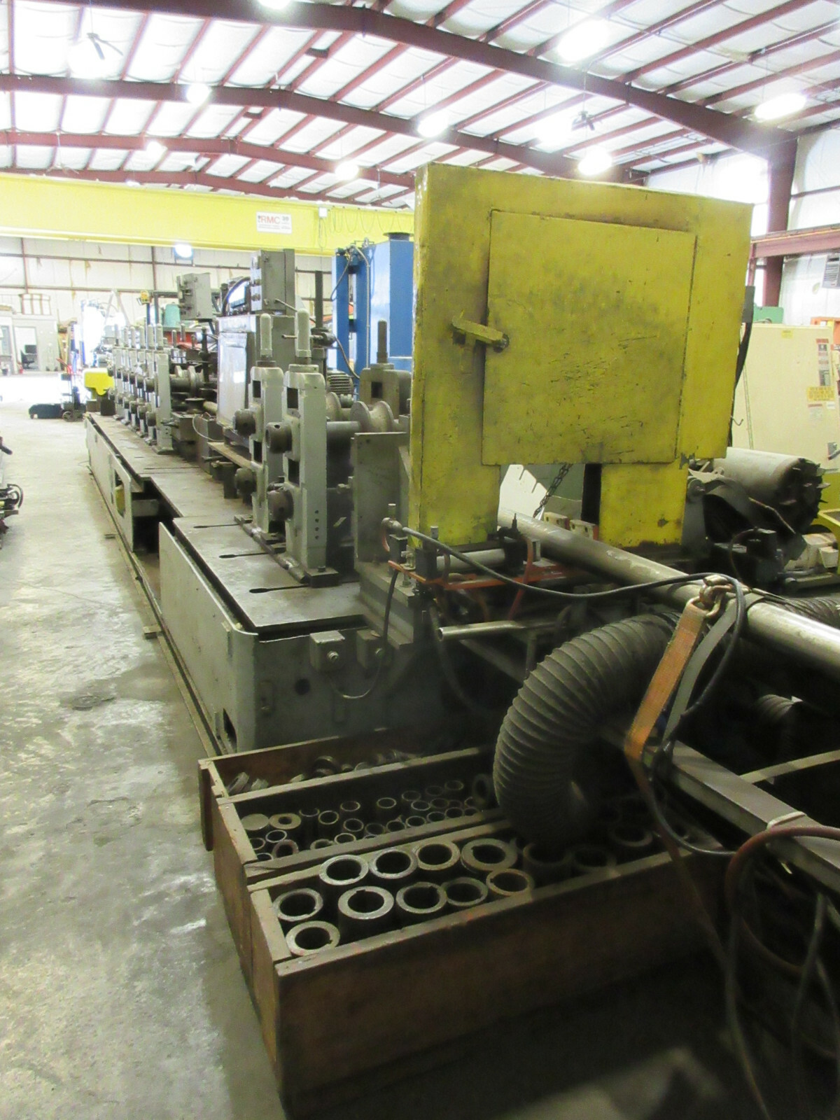 YODER M-3 STAINLESS STEEL TUBE MILL 9 STAND 3" SHAFTS BEAD FLASHER ...