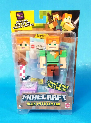 Minecraft Comic Maker ALEX w/ ELYTRA 3.25" Action Figure GCC26 NEW ...