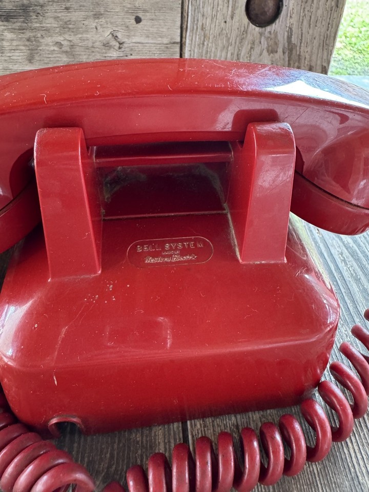 Vintage RED Bell System by Western Electric Rotary Telephone, Pre-1970 ...