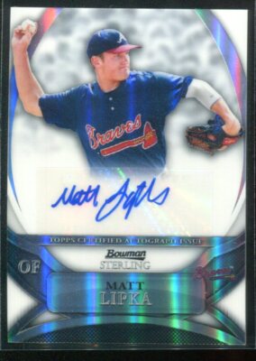 2010 Bowman Sterling Prospect Autographs Refractors #ML Matt Lipka Auto ...