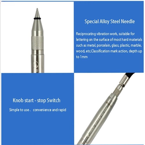 Gas and Wind Engraved Ballpoint Pen Pneumatic Lettering Chisel Machine ...