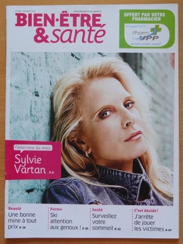 SYLVIE VARTAN - Magazine BIEN-ETRE & SANTE n°308 (Février 2014) | eBay