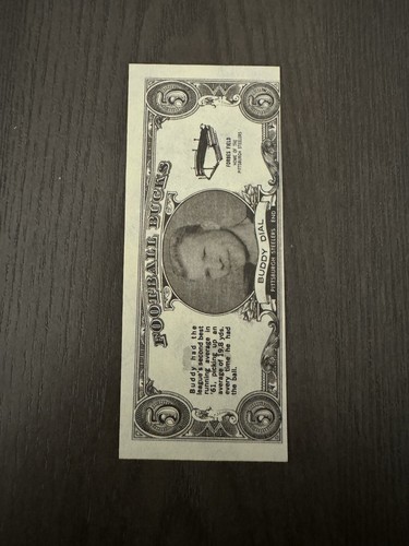 1962 Topps Bucks Insert #15 BUDDY DIAL Pittsburgh Steelers Football ...