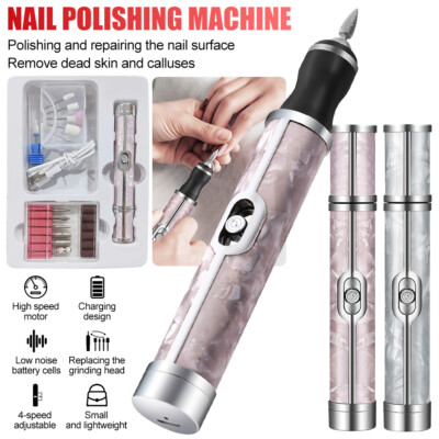 Nail Grinder for Human Toenail Sander for Thick Nails Cordless 4 Speeds ...