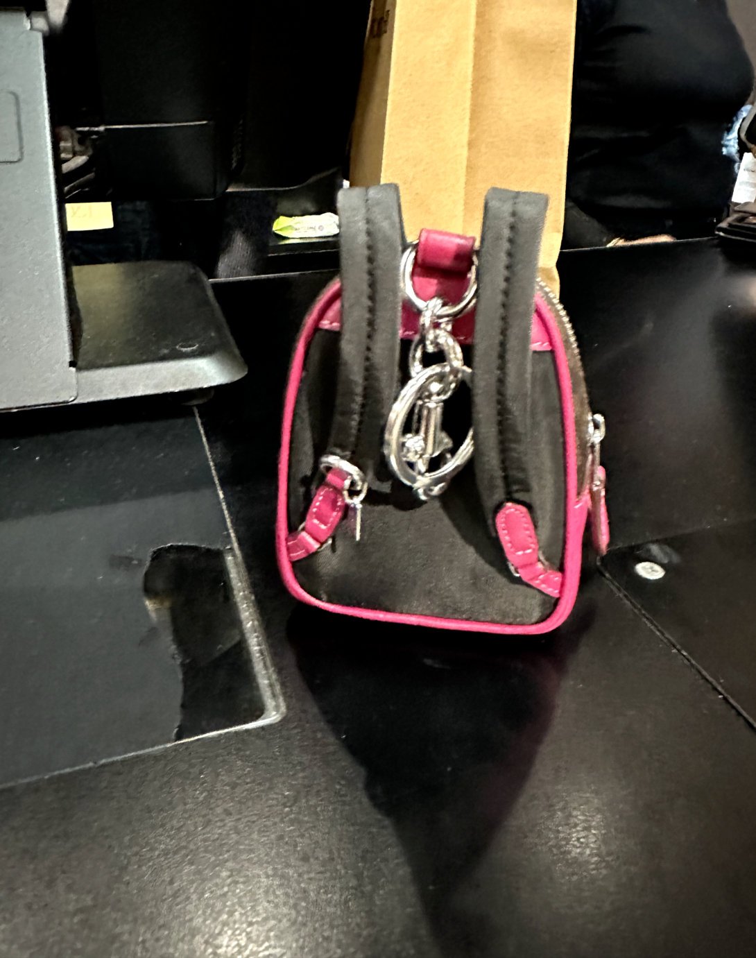 Coach Mini Court Backpack Bag Charm Keychain Silver/Brown/Bright Violet ...