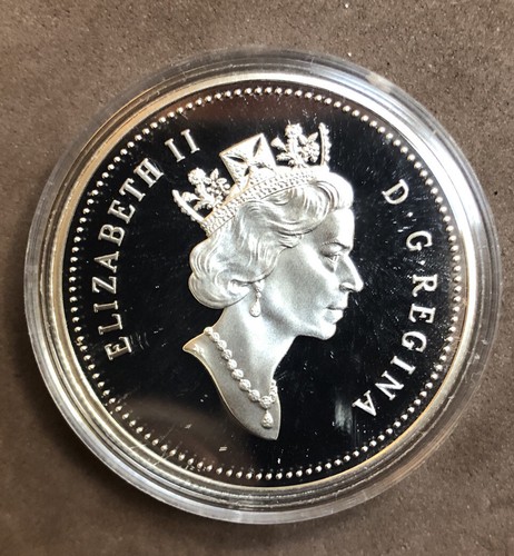 1997 CANADA Queen Elizabeth II HOCKEY VICTORY Proof Silver Dollar Coin ...