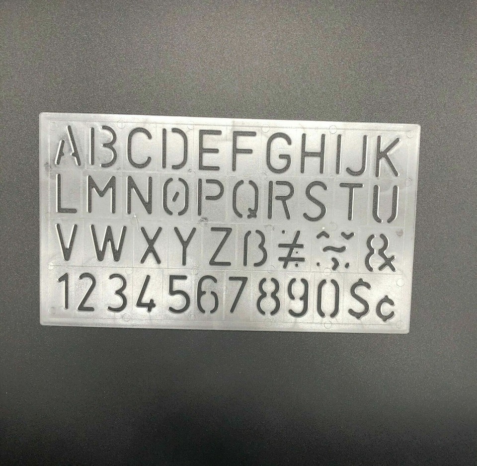 4 Pc Stencil Set Assorted Small & Large size Alphabet Letters and ...