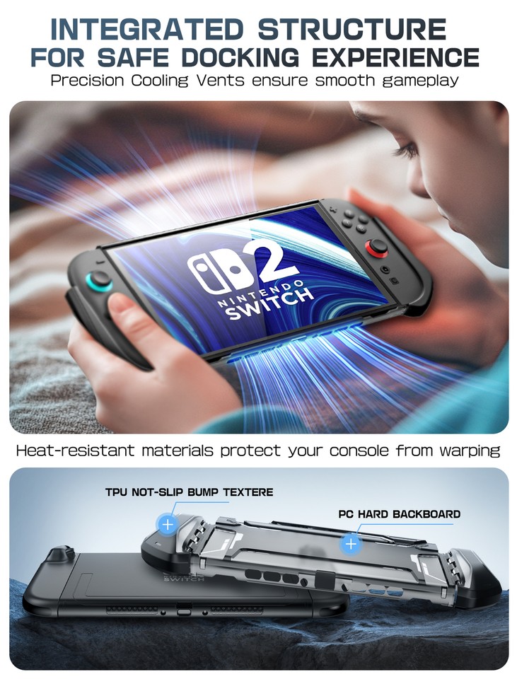 Mumba Dockable Case For Nintendo Switch 2 2025 Console Joy-Con TPU Grip ...
