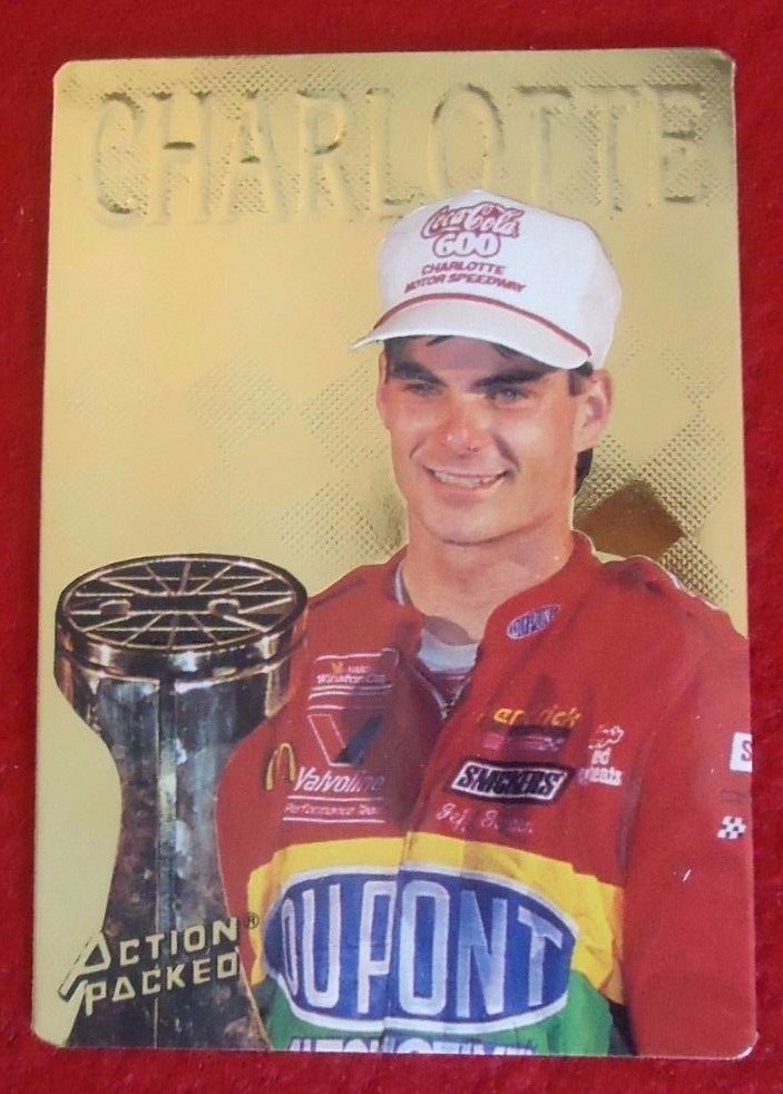 Rare Jeff Gordon 1994 Prototype Action Packed Charlotte Winner Card 24K ...