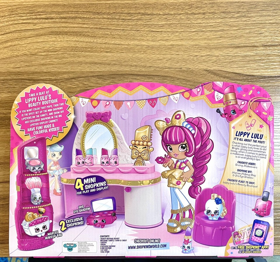 Shoppies Doll Lippy Lulu Beauty Boutique With 2 Exclusive Shopkins ...