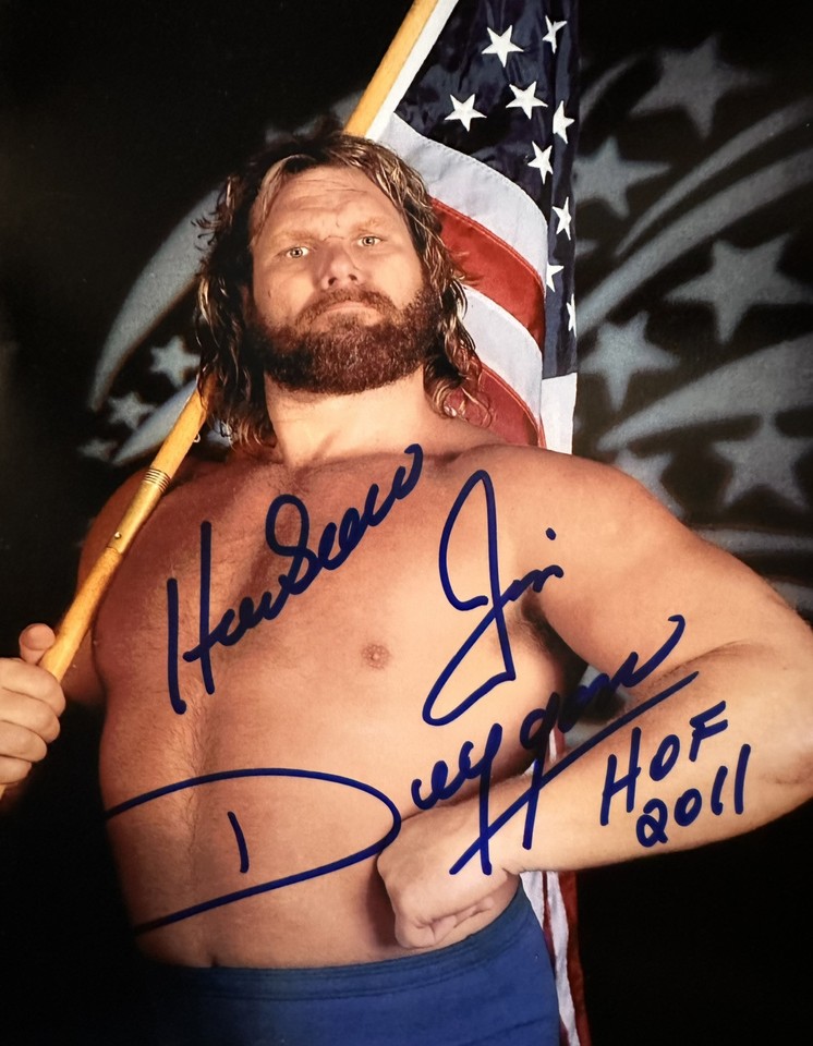Autographed SIGNED 8x10 Hacksaw Jim Duggan Hall Of Fame Inscription WWE ...