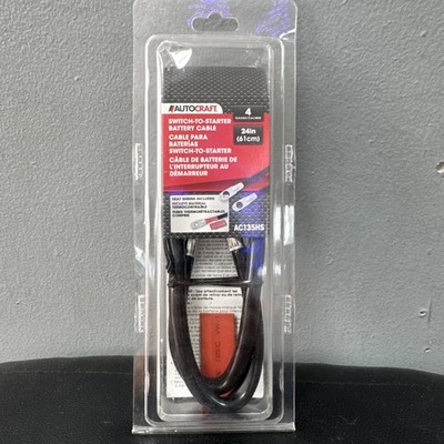 NEW AUTOCRAFT AC135HS 4 GAUGE 24" SWITCH-TO-STARTER TERMINAL BATTERY ...