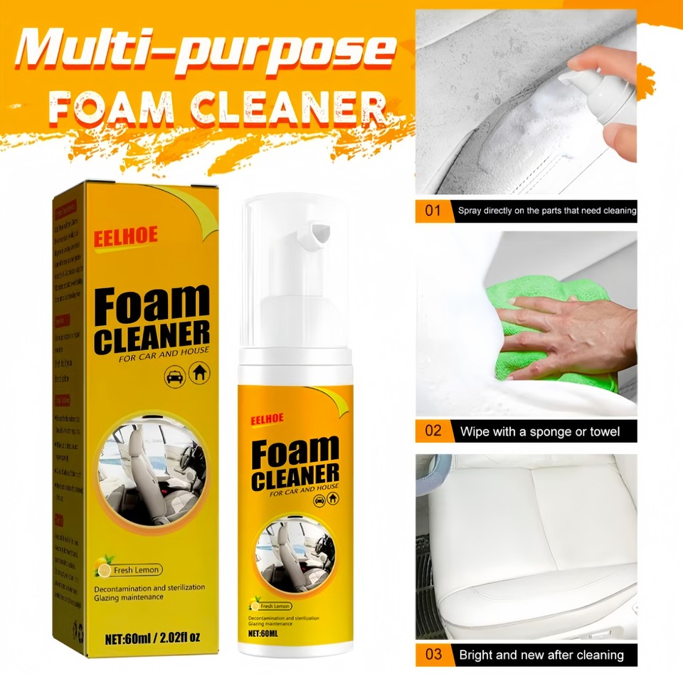 30/100ML Multi-functional Foam Cleaner Cleaning Spray Powerful Stain ...