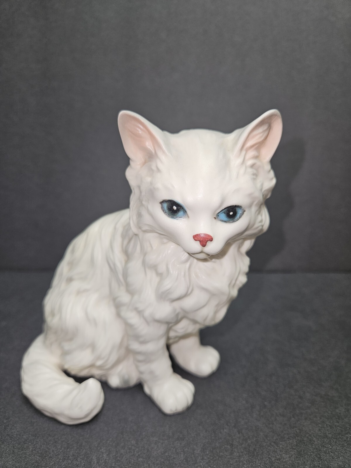 Lefton Blue Eyed White Fluffy Cats | eBay