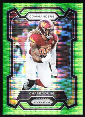 2023 Prizm Neon Green Pulsar Chase Young Washington Commanders #293 | eBay