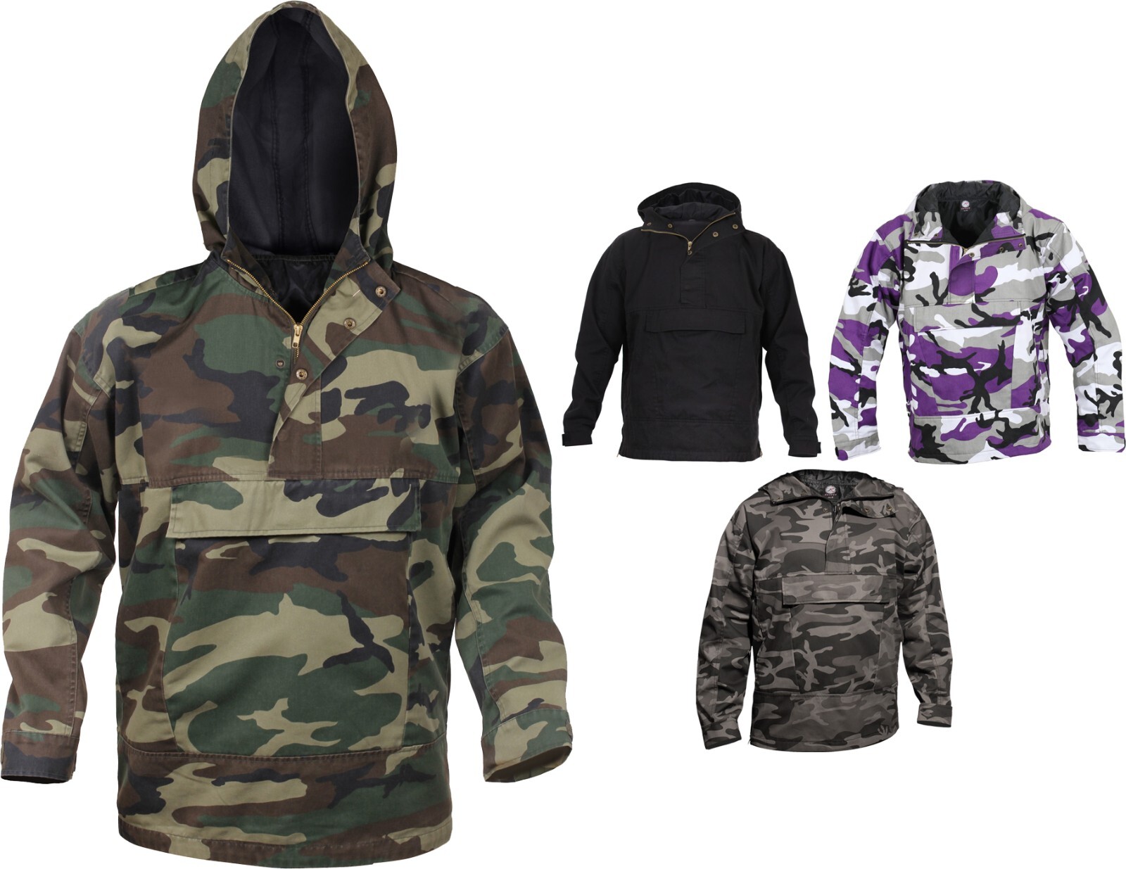 Camo Anorak Hoodie Military Parka Outdoor Army Tactical Sweatshirt ...