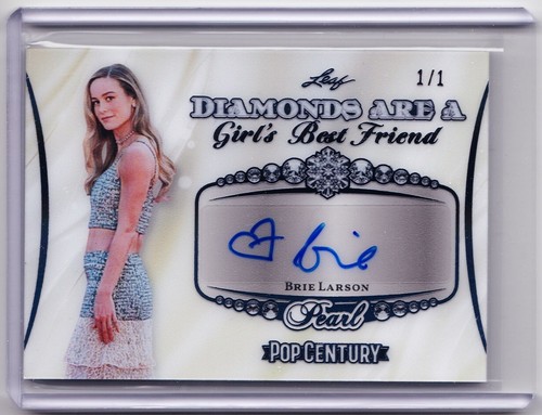 Brie Larson 2024 Leaf Pop Century Autograph Card # 1/1 !! Pearl Case ...