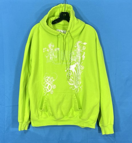 PACIFIC & COMPANY Neon Green NEW ORLEANS French Quarter MUSIC Pullover ...