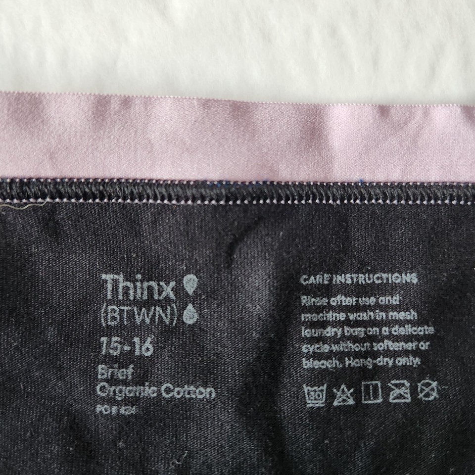 Thinx BTWN Teen Period Underwear Brief Panties Tidal Wave 15/16 NWT Super Absorb | eBay