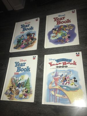 Walt Disney World Yearbook Lot of 4 1995 1996 1999 & 2000 Year Book A ...