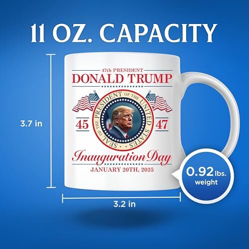 Donald Trump 47th President Inauguration Day Coffee Mug - Donald Trump ...