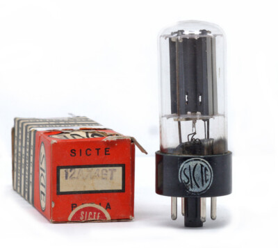 ONE 12AX4GT SICTE NOS ITALY Tube Röhre Lampe TSF Valvola Valvula Valve ...