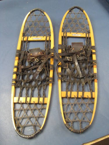 Vintage Snocraft Norway Maine Wooden 10 x 36 Snow Shoe Set | eBay