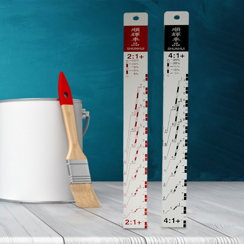 Paint Tool Ruler Kit Metal Standard Car Paint Ruler Ruler Paint Tool ...