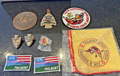 Vintage BSA Philmont Scout Ranch Lot Patches Arrowheads Pins ...