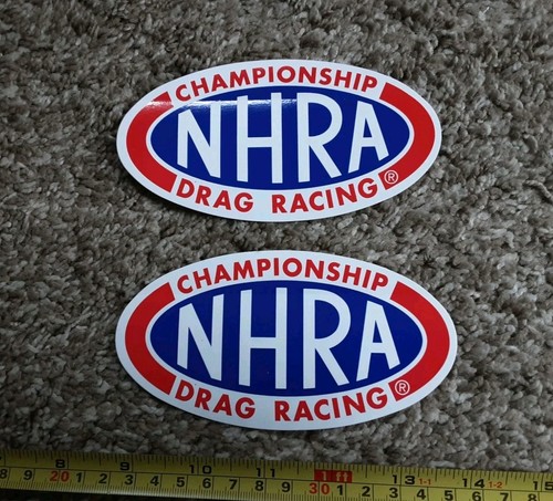 Lot of 2 Small Official NHRA Drag Racing Decals Stickers Contestant 3 X ...