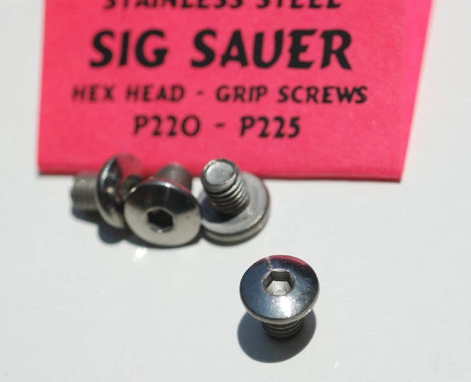 Custom Sig Sauer Stainless Steel Hex Head Grip Screws P220 / P245 ...
