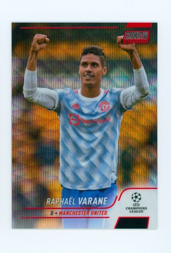2021-22 Raphael Varane Topps Stadium Club Chrome Red Wave Refractor ...