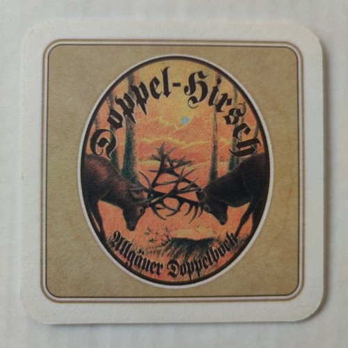 Schöner Bierdeckel - Doppel-Hirsch, Privatbrauerei Hirschbräu Sonthofen ...