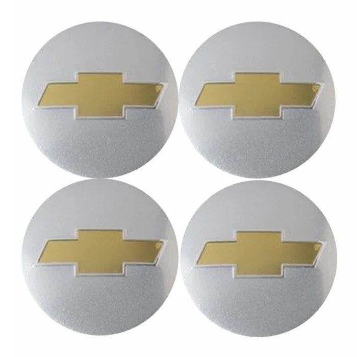 4x 56mm 2.2" Silver Chevy Emblem Badge Sticker Wheel Center Hub Cap ...