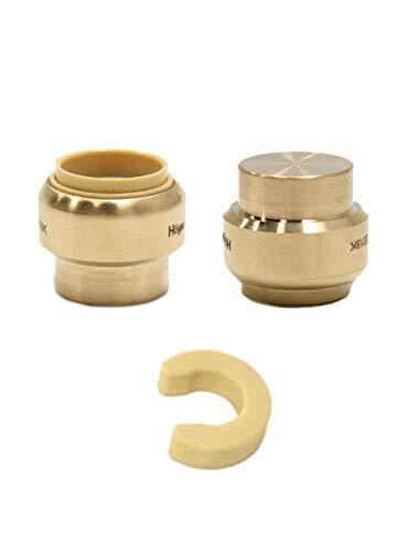 (Pack of 2) EFIELD 3/4 Inch Plug End Cap Push-Fit Inch(Pack 2) Copper ...