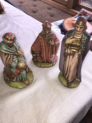 Vintage Wise Men Set of 3 King Nativity Figurines Ceramic Christmas | eBay