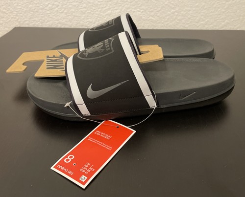 Nike Men's Off Court NFL Las Vegas Raiders Slides Black ( Size 8 ) for ...
