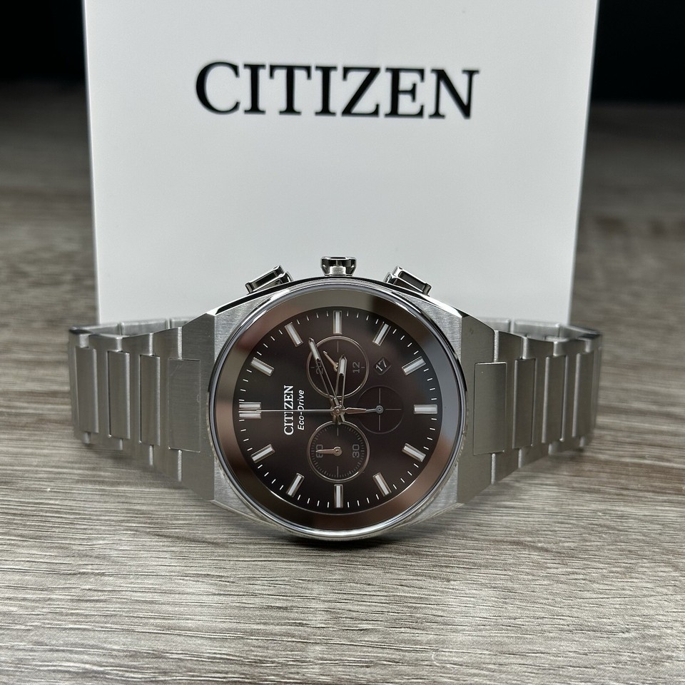 NEW $650 Citizen Eco-Drive Axiom SC Steel Chrono Date Men's Watch ...