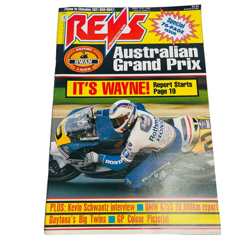 REVS Motorcycle News 1989 Vol. 22 No. 14 Vintage Motorbike Magazine A3 ...