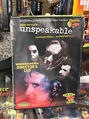Unspeakable (DVD) Chad Ferrin, Roger Cline, Lloyd Kaufman, TROMA DVD ...