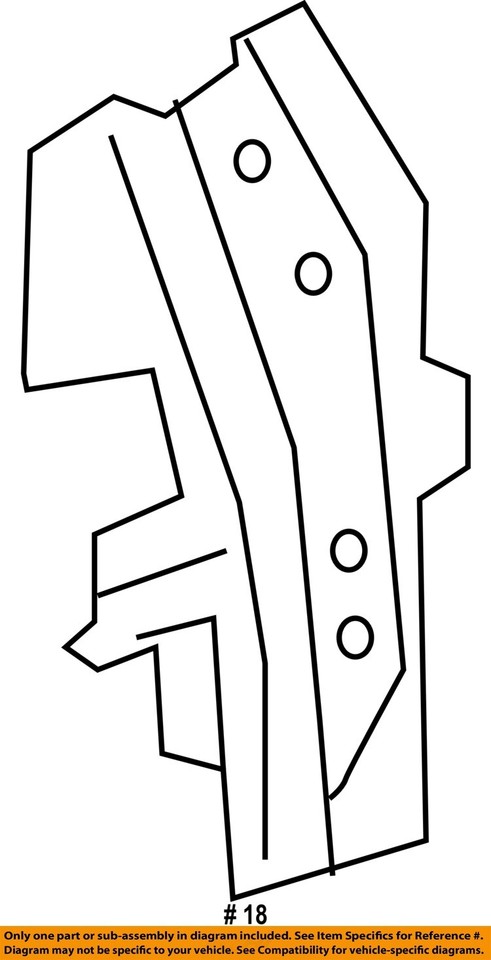 GM OEM 18-23 Enclave Fender Structural Components Rails-Extension ...